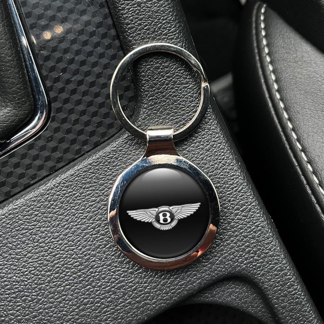 Bentley Key Fob: Stainless Steel & Epoxy Resin Emblem Keychain - Etsy
