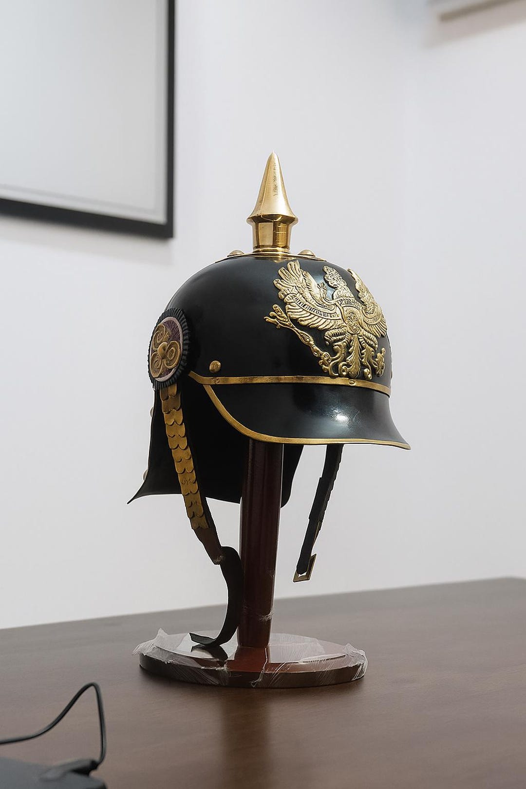 Antique Prussian Pickelhaube Helmet Replica | Brass & Black Finish ...