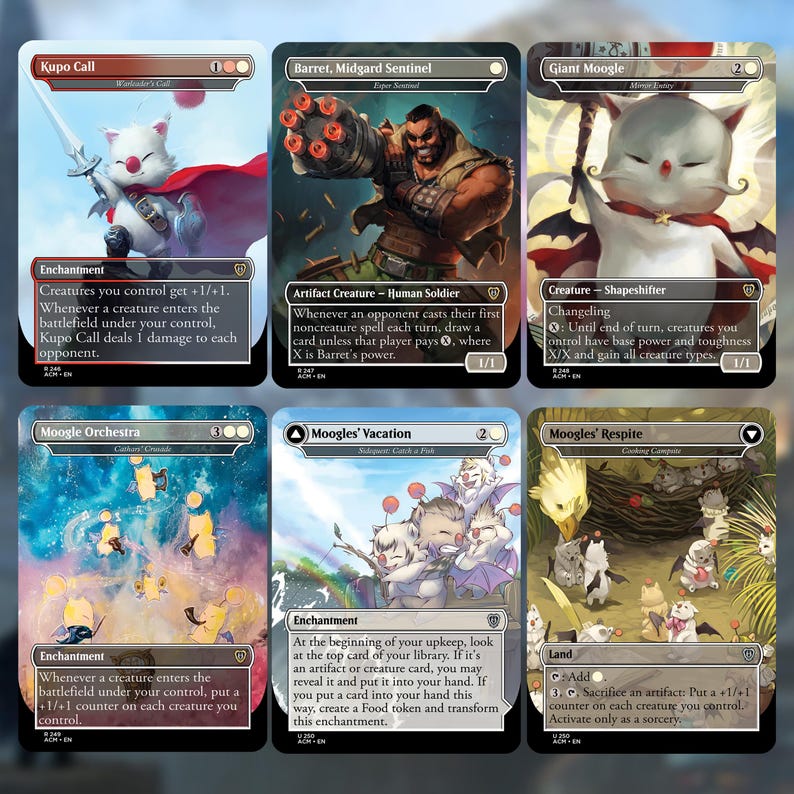 Full Art Staple Cards in Moogle N’ Final Fantasy Skin-mtg Proxy/altered ...