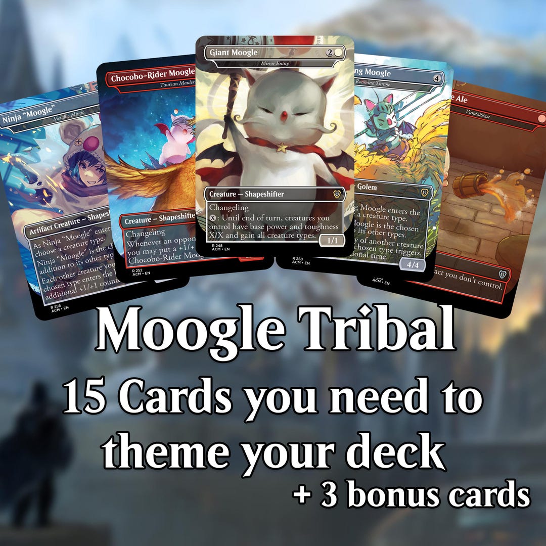 Full Art Staple Cards in Moogle N’ Final Fantasy Skin-mtg Proxy/altered ...