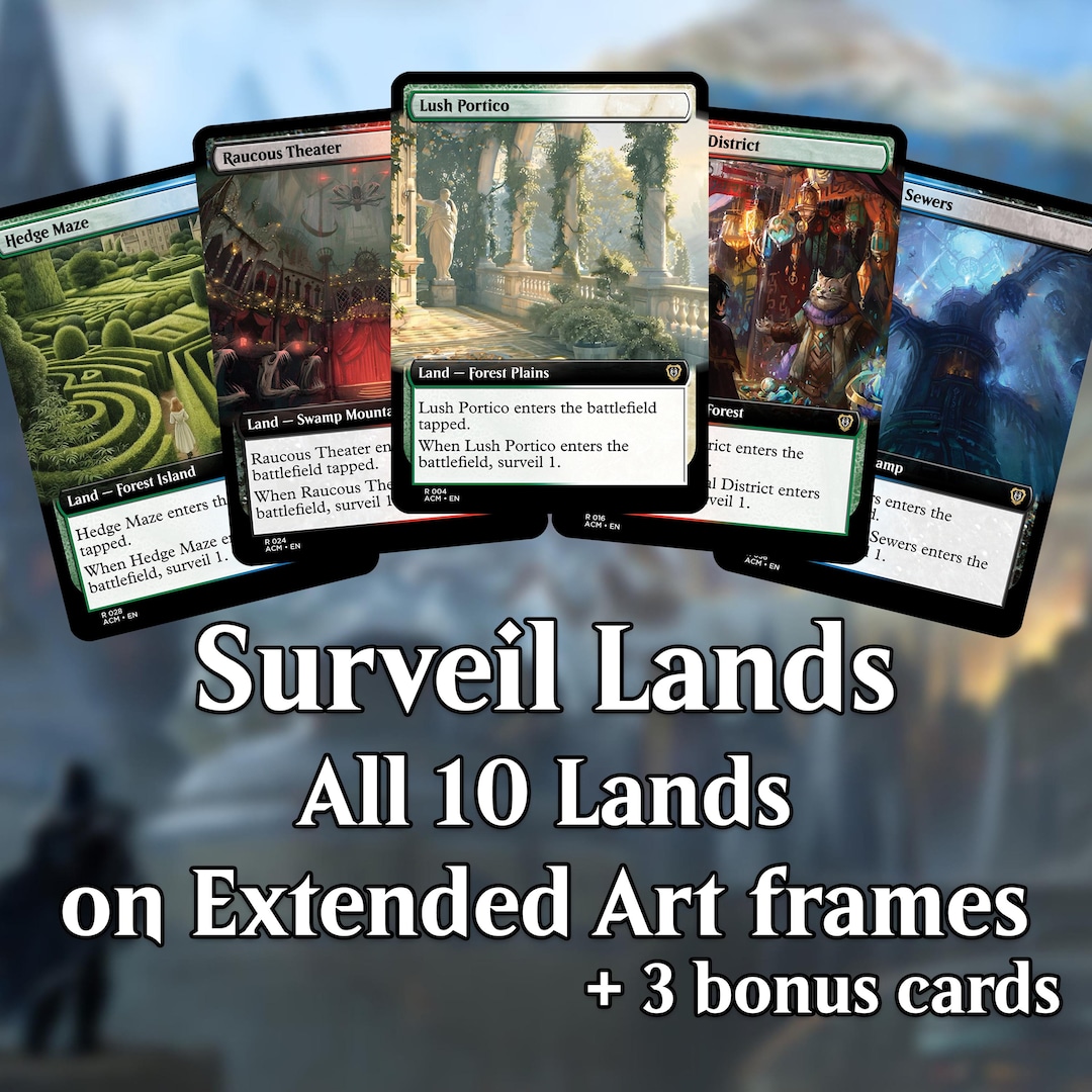 Surveil Lands Cycle in Extended Art-proxy/altered for Commander/casual ...