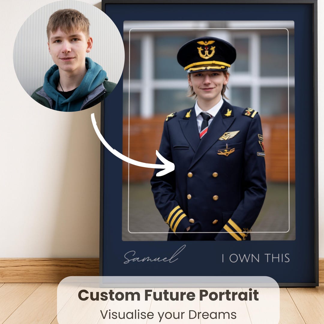 Custom Future Self Portrait - Personalized Vision Board Art, See ...