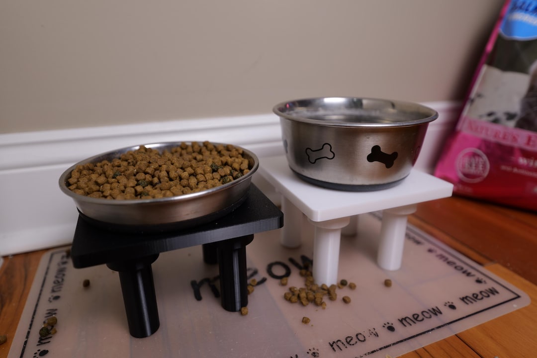 Flat Raised Pet Bowl Stand - Etsy