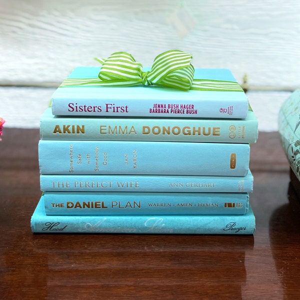 Blue Book Stack - Etsy