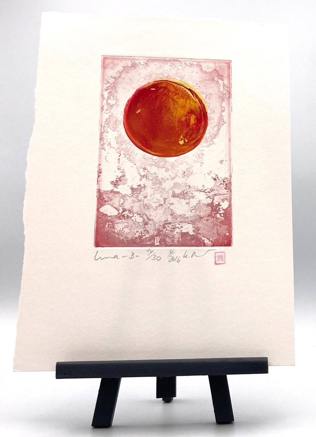 Sol / Sun / Luna - Original Etching - Etsy