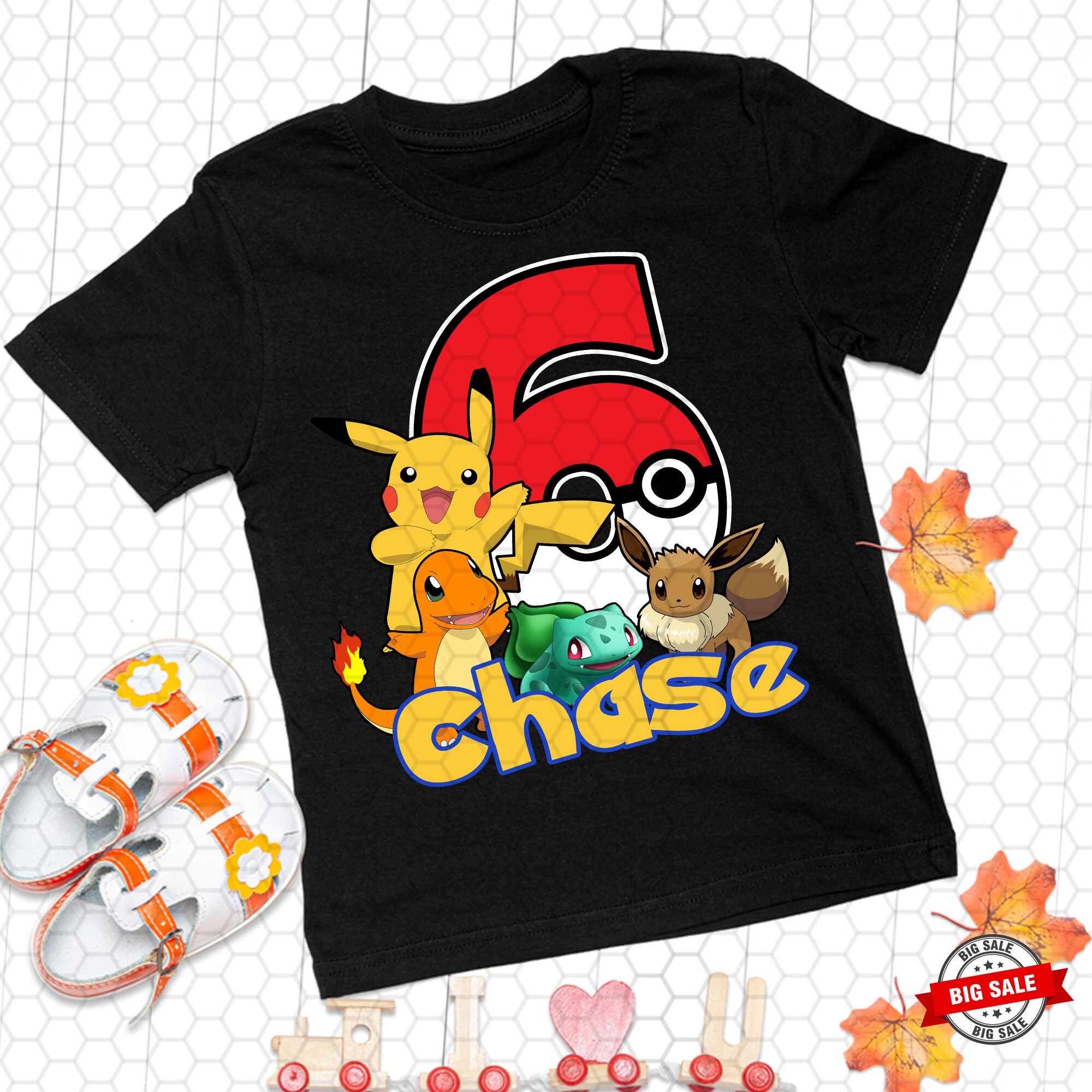 Personalized Pokemon Birthday Shirt Pikachu Birthday Shirt | Etsy UK