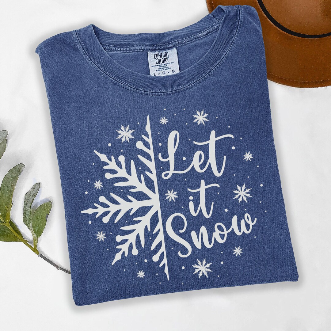 Retro Let It Snow PNG, Preppy Christmas Snowflake Design, Cute Cozy ...