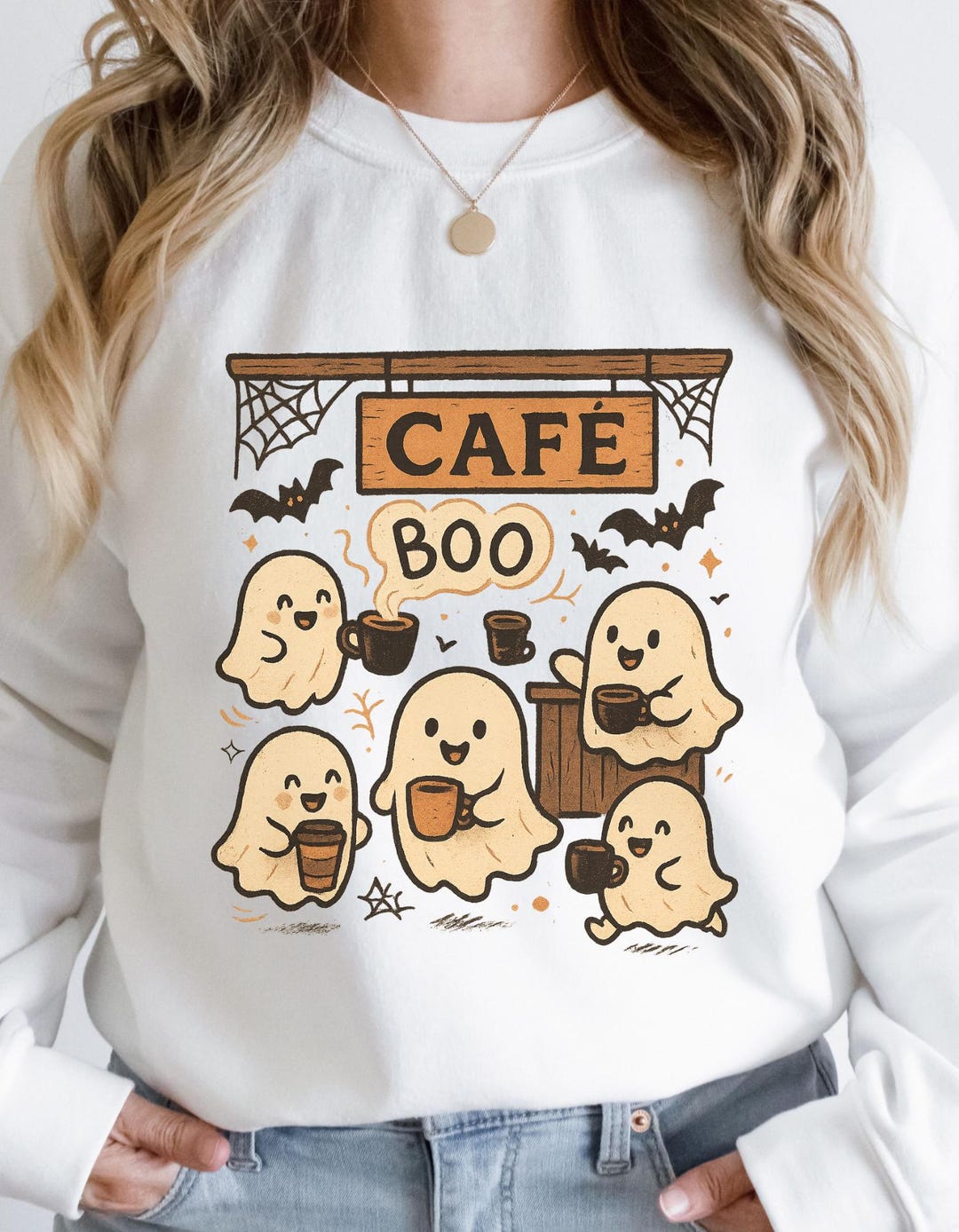 Haunted Café Ghost PNG, Spooky Coffee Shop Ghosts Clipart, Halloween ...