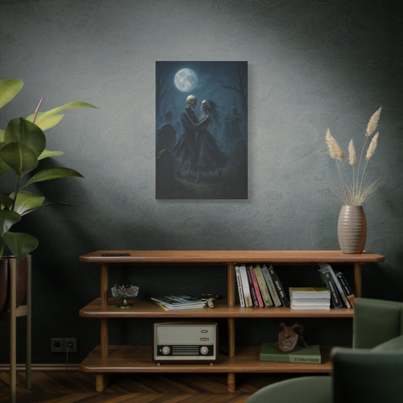 Gothic Skeleton Dance Art: Danse Macabre Cemetery Print (digital ...