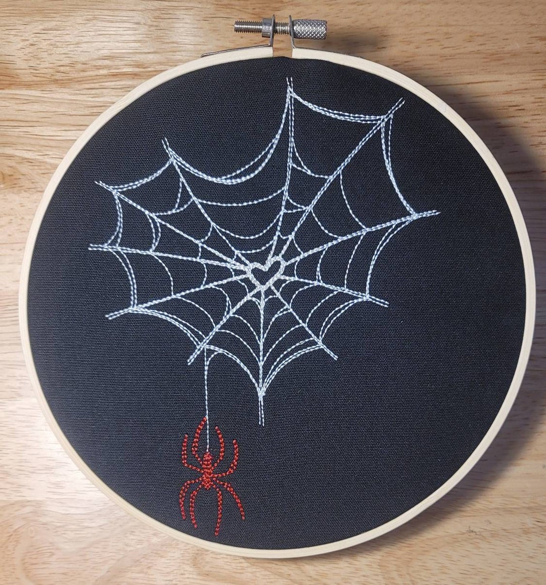 Spiderweb Embroidered Hoop Art - Etsy