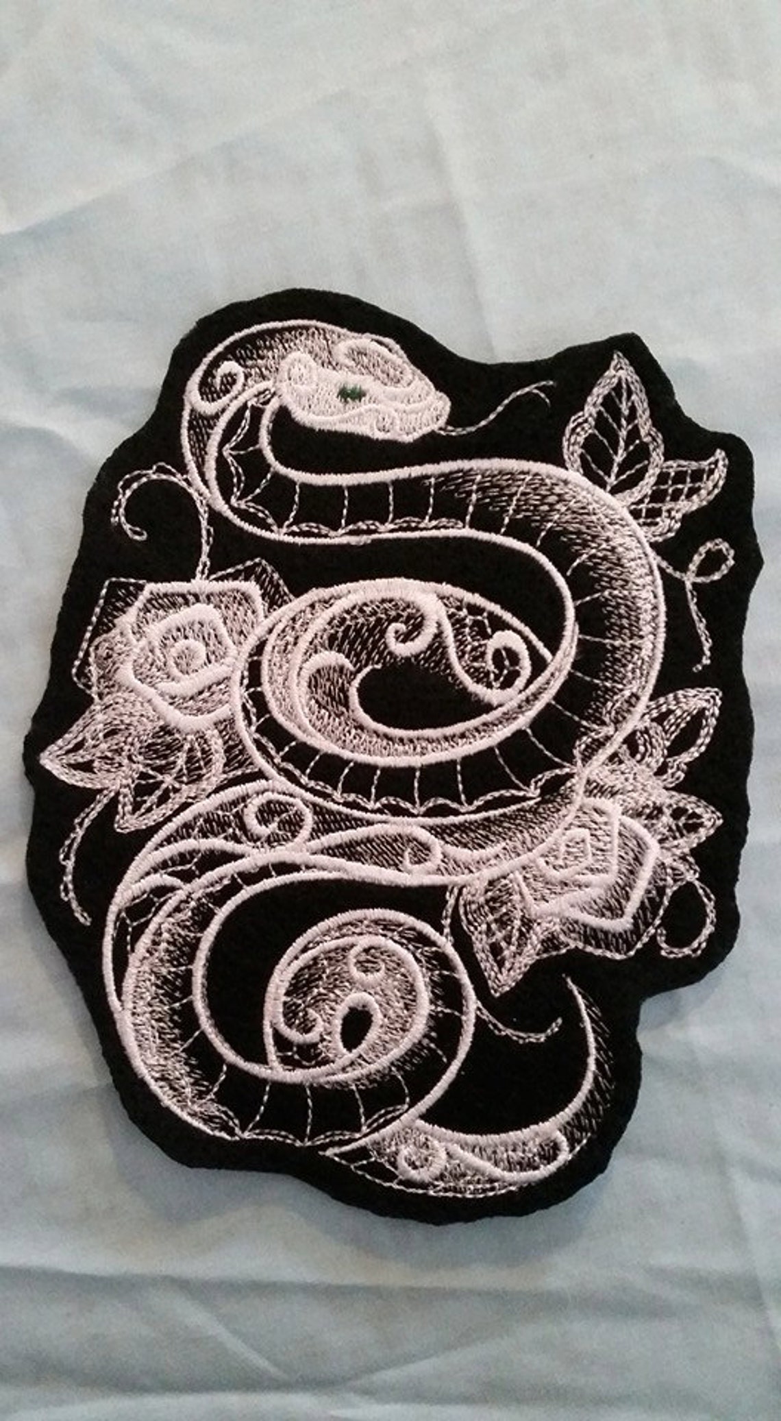 Snake Patch Embroidered - Etsy