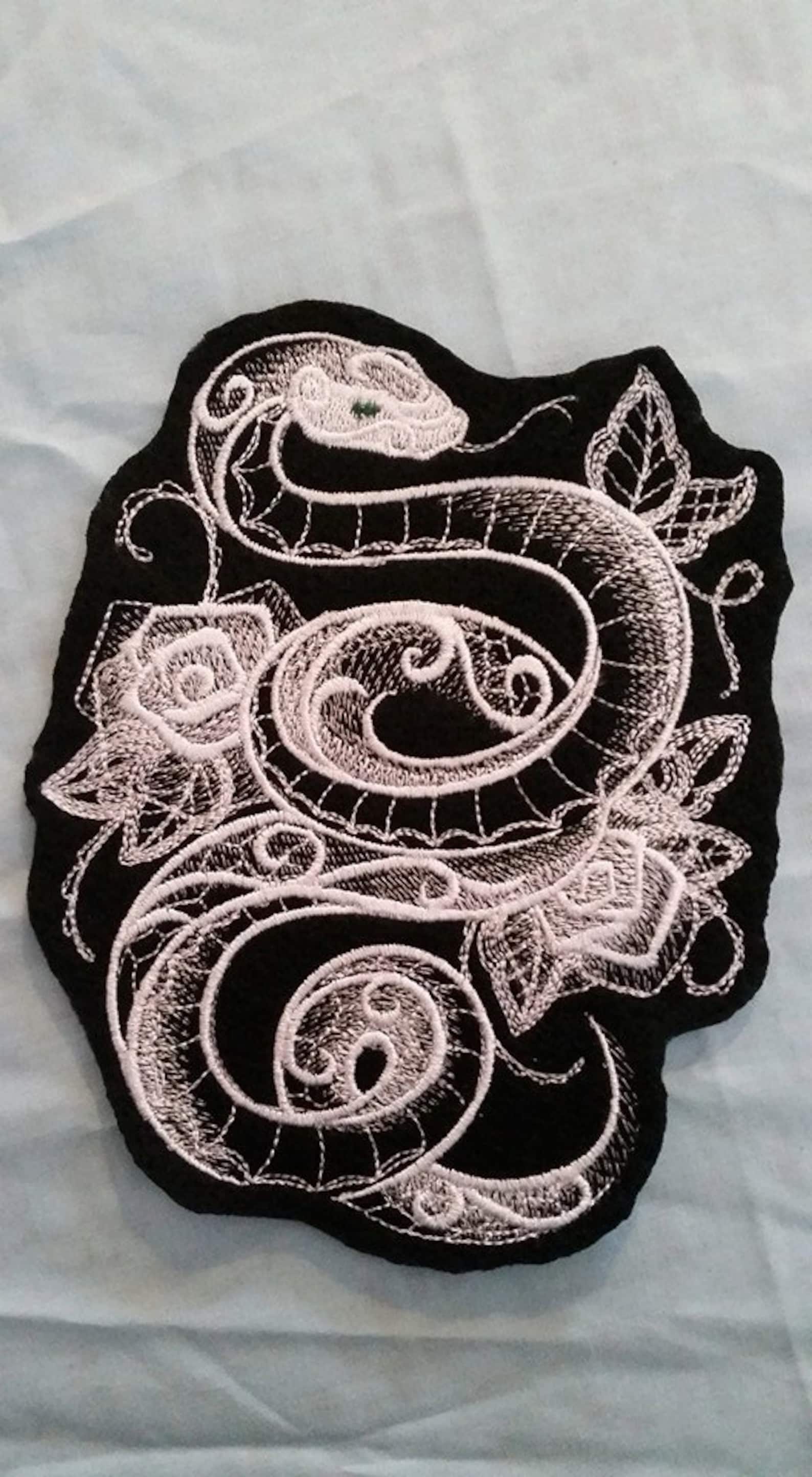 Snake Patch Embroidered - Etsy