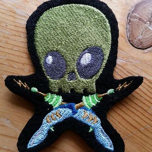 Alien Patch,skully - Etsy