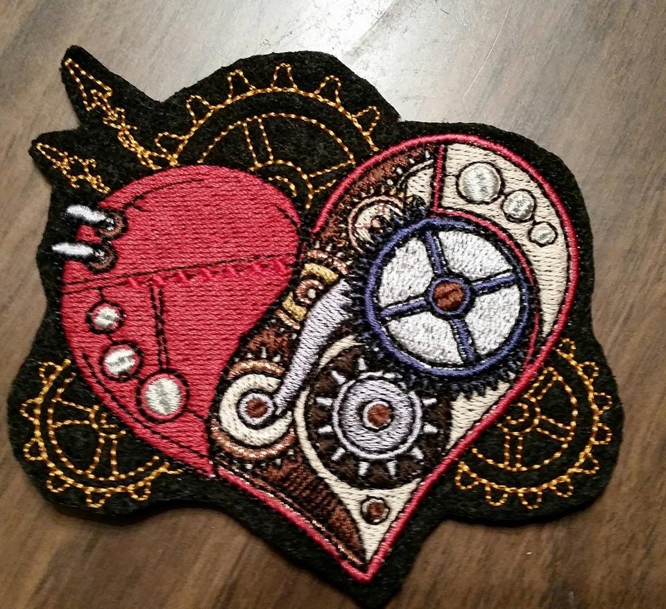Steampunk Heart Patch | Etsy