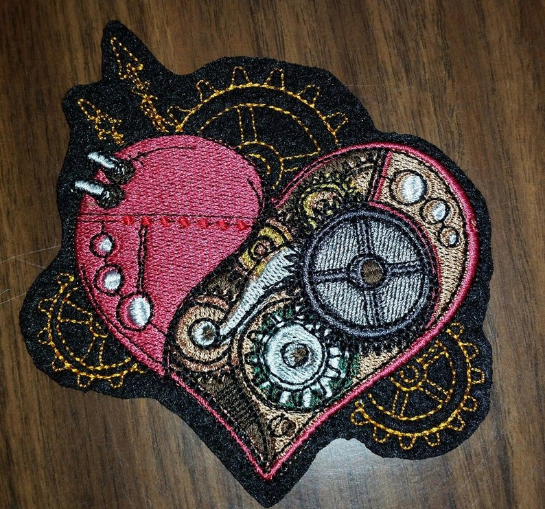 Steampunk Heart Patch - Etsy