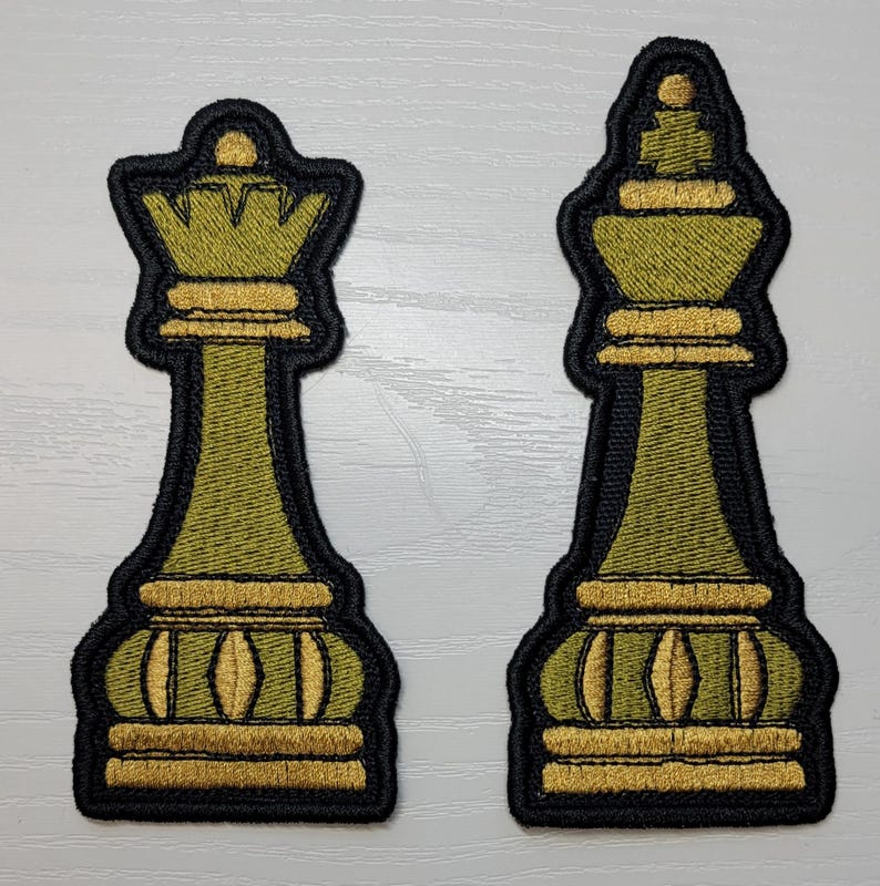 Chess Piece Embroidered Patch. - Etsy