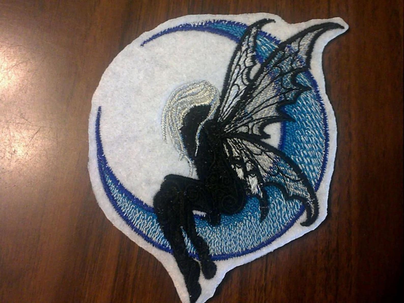 Fairy Patch Dark Fae Moon Gothic Gift Womens Girl Wings Sprite Fantasy ...