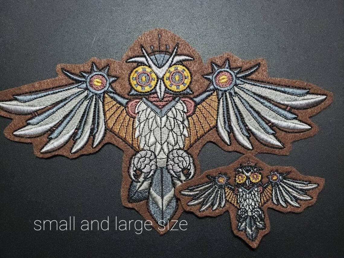 Owl patchsteampunk owl patch | Etsy