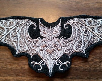 Embroidered Purple Bat Patch - Etsy