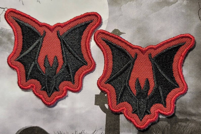 Bat Patch Embroidered - Etsy