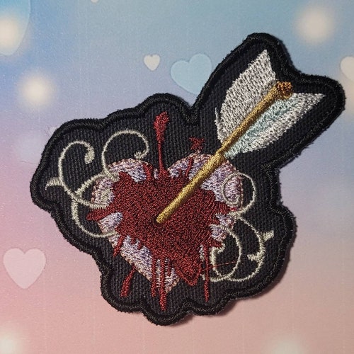 Stitched Heart Patch Embroidered Patch - Etsy