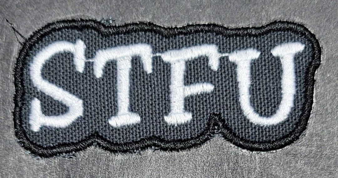 STFU Embroidered Patch - Etsy