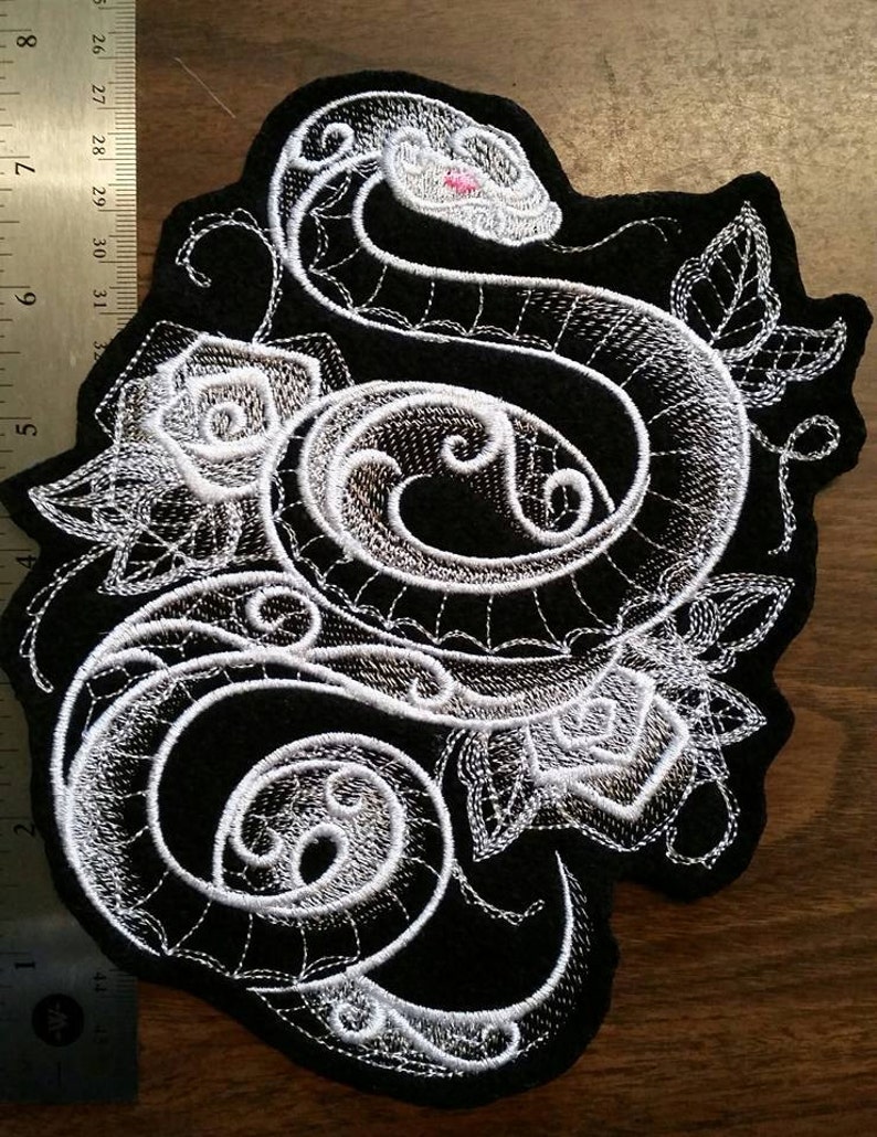 Snake Patch Embroidered - Etsy