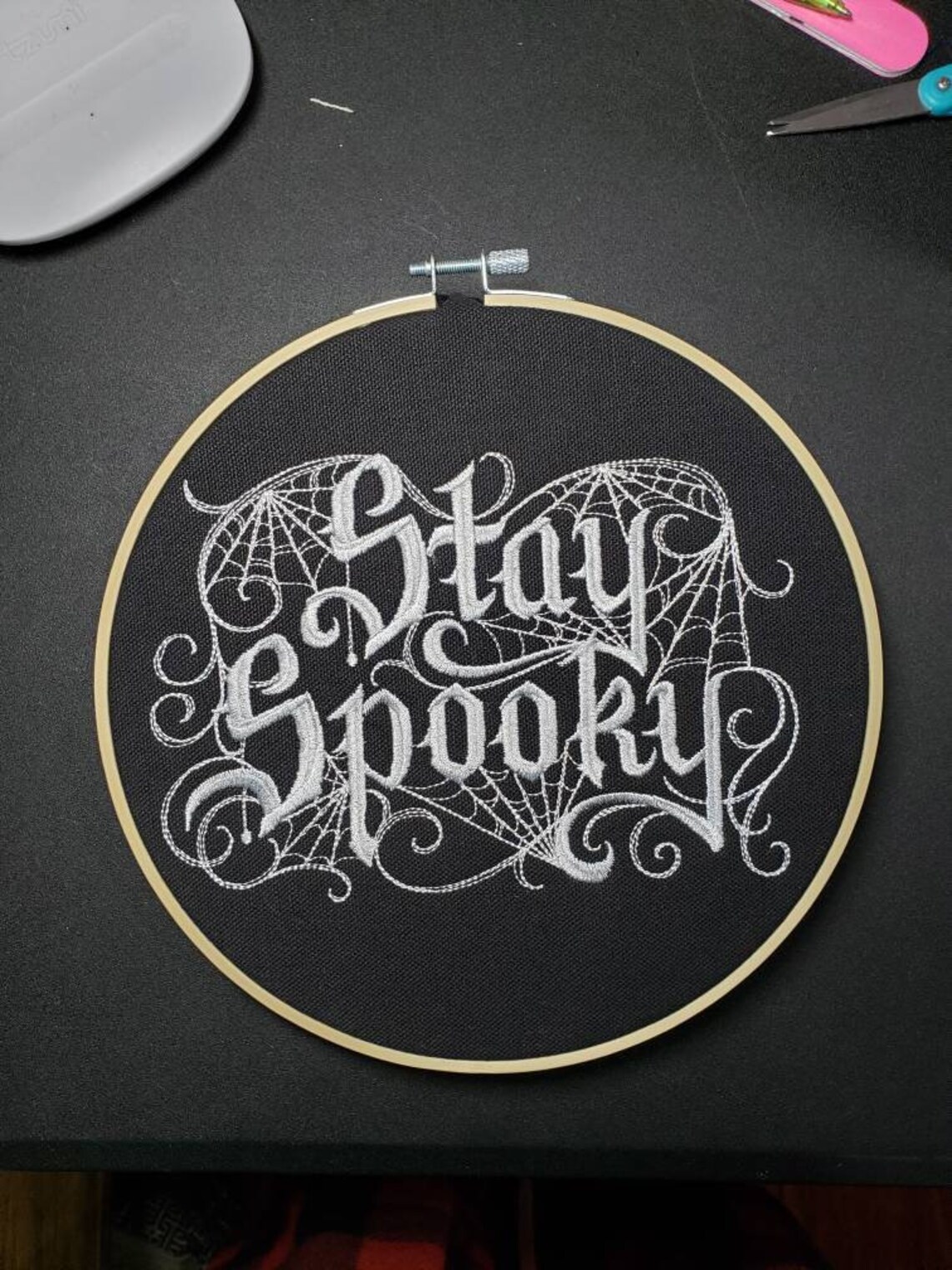 Spooky Embroidery Hoop Art - Etsy