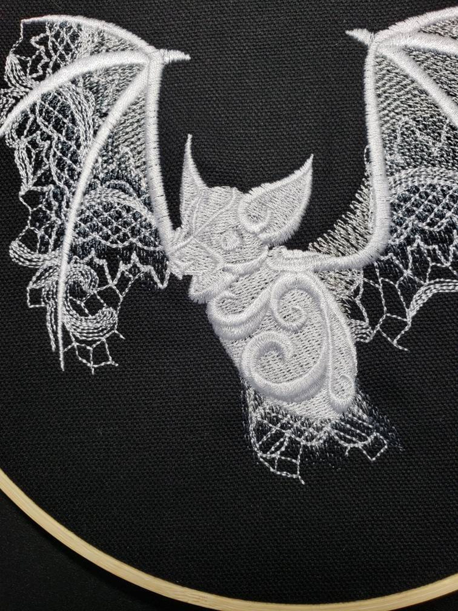 Bat Embroidery Hoop Art | Etsy