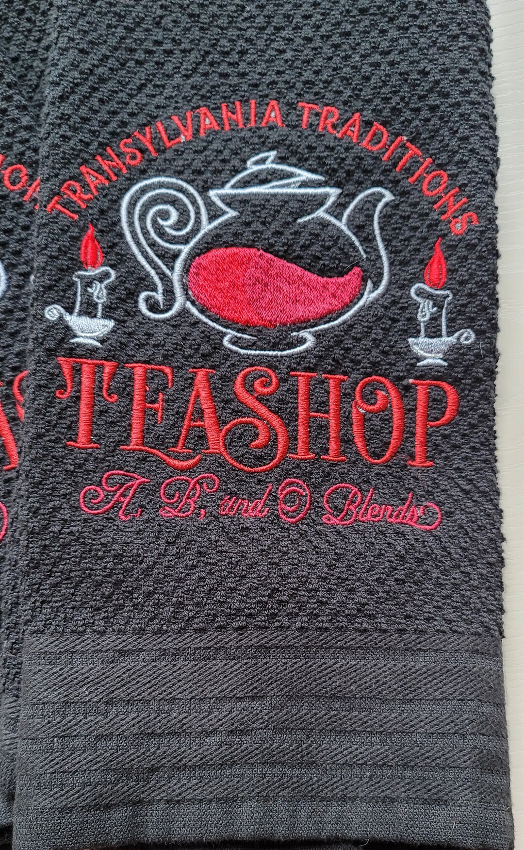 Vampire Embroidered Towel - Etsy