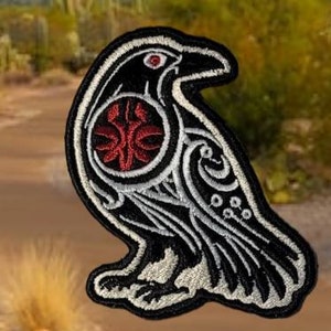 Tribal Raven Patch - Etsy