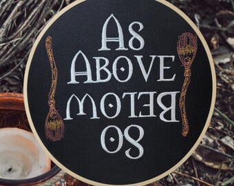 As Above, so Below Solid Wood and Paint Sign, Hand Crafted, for Witches ...