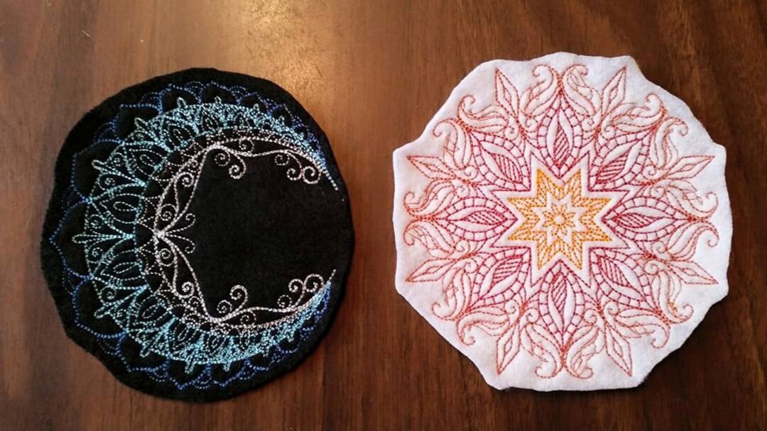 Embroidered Sun and Moon Patch: Celestial Felt Applique - Etsy