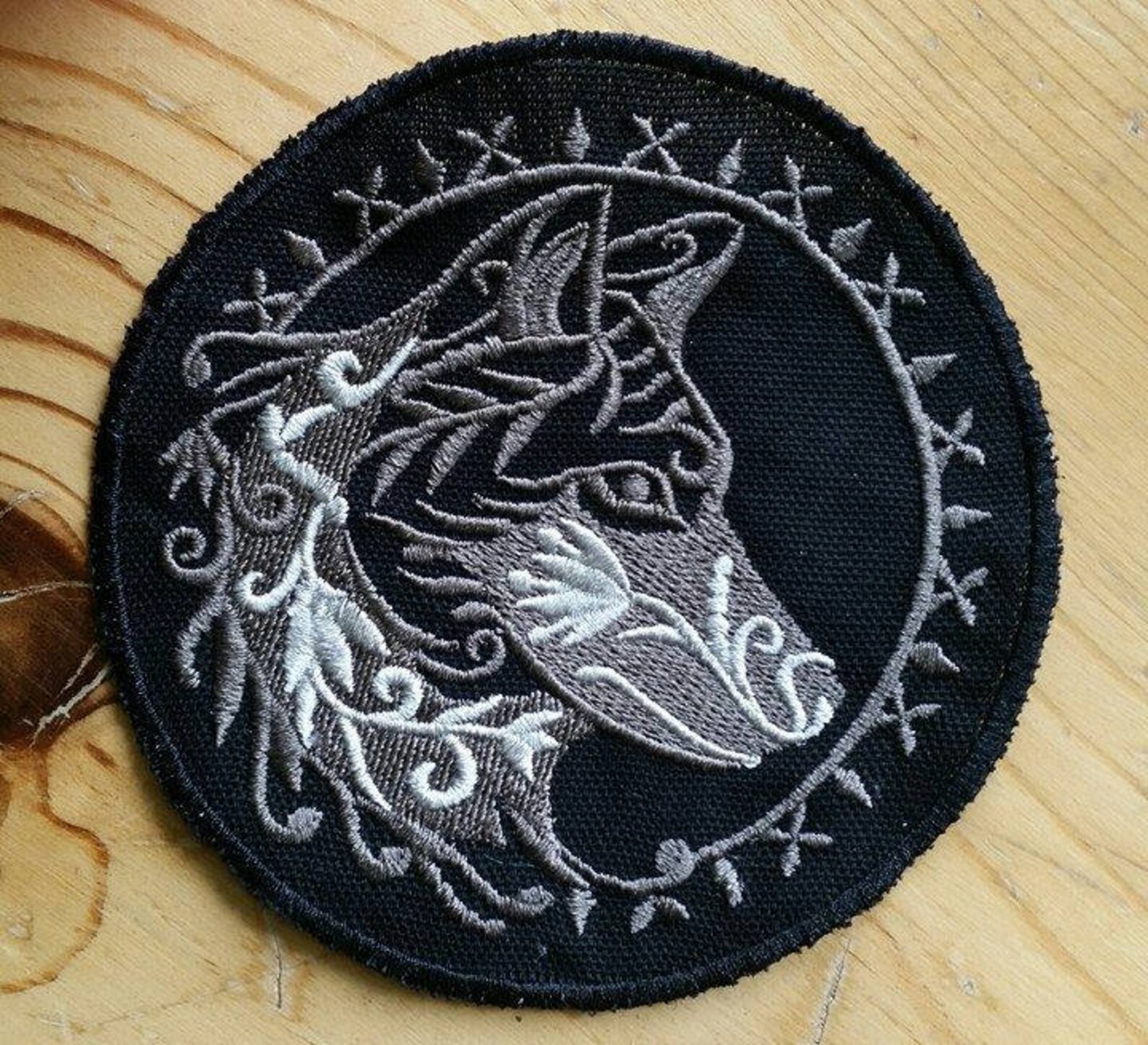 Wolf Patch Embroidered - Etsy