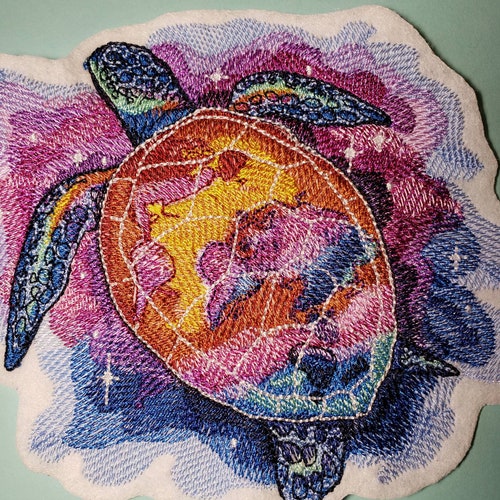Sea Turtle Embroidered Patch Iron on Applique - Etsy