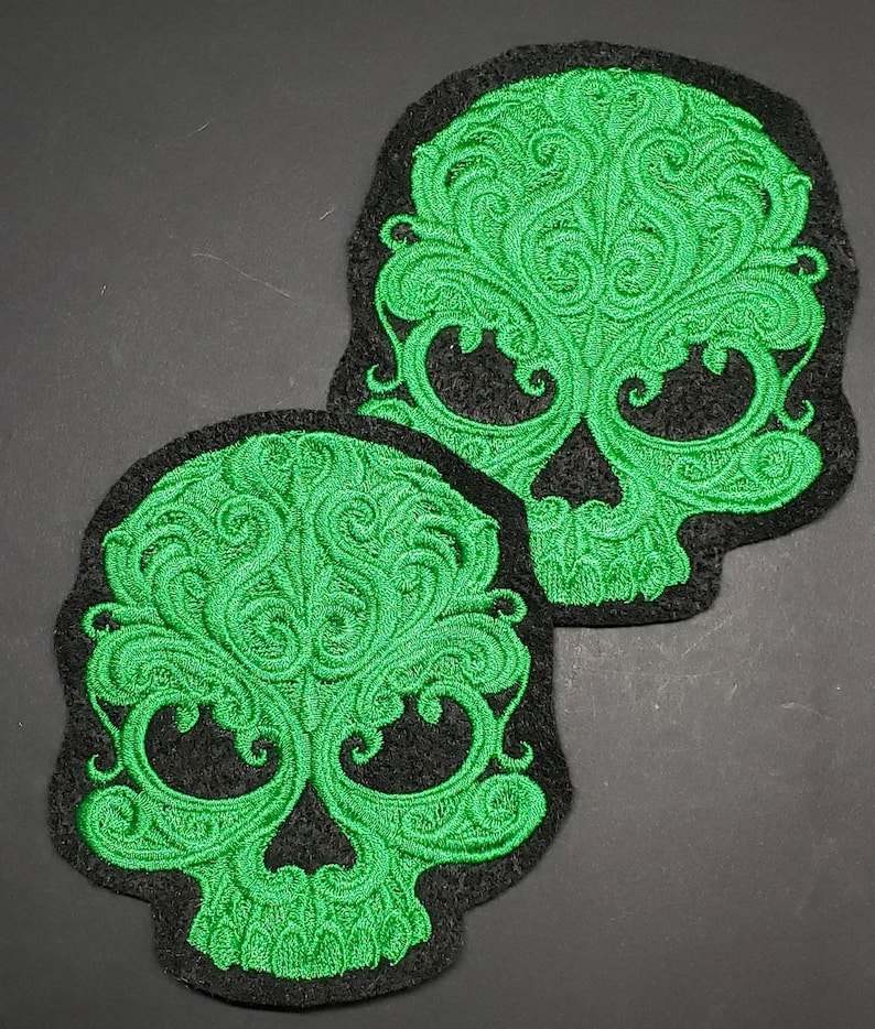 Gothic Skull Patchskeletonbaroque | Etsy