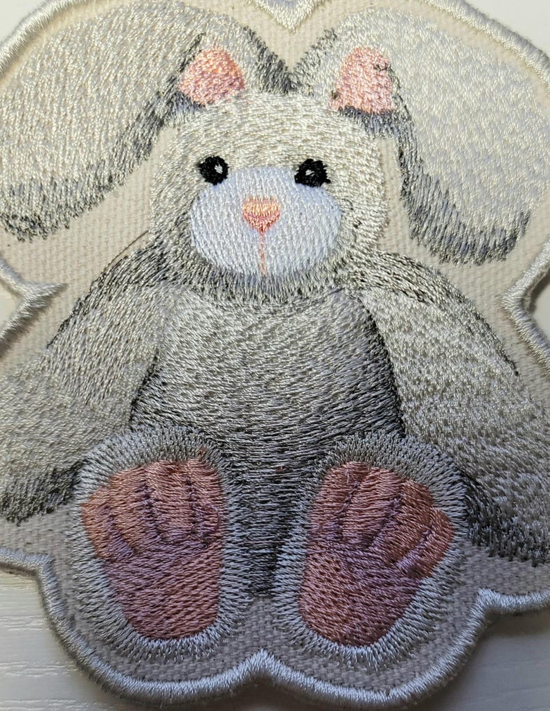 Cute Little Bunny Embroidered Patch - Etsy
