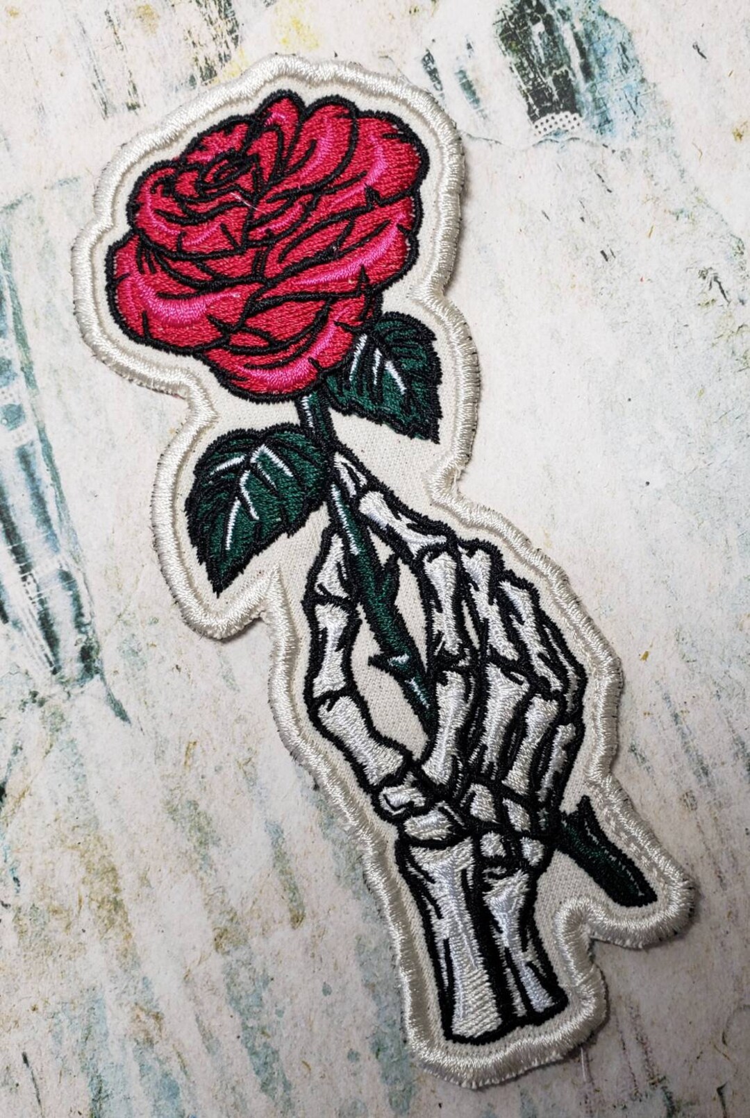 Skeleton Hand Patch - Etsy