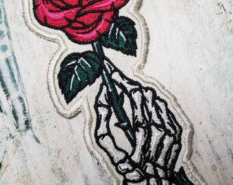 Skeleton Hand Patch | Etsy