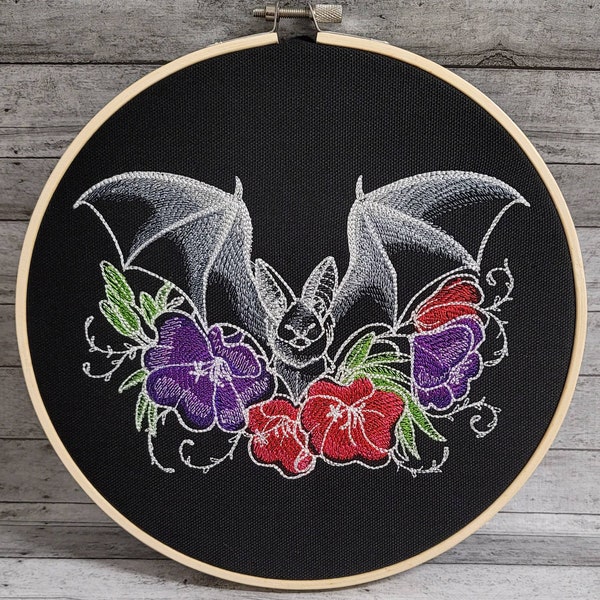 Bat Embroidery - Etsy