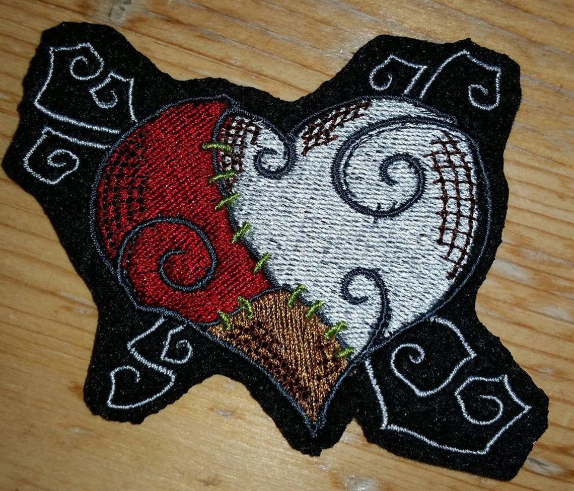 Stitched Heart Patch Embroidered Patch - Etsy