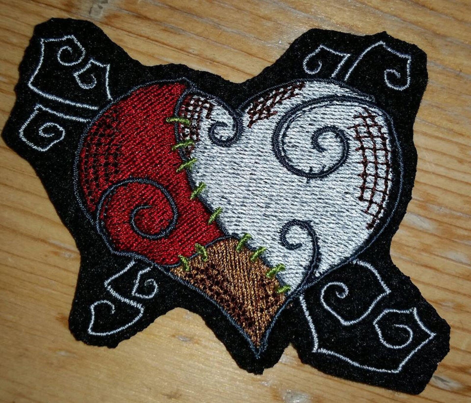 Stitched Heart Patch Embroidered Patch | Etsy