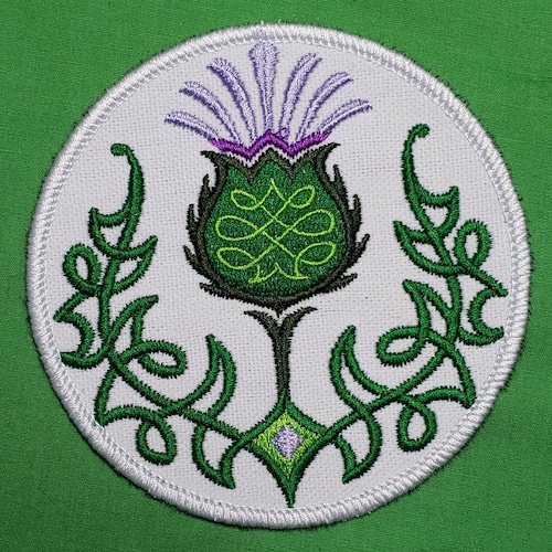 Thistle Patch Scottish Highland 1 1/4 High Embroidered - Etsy
