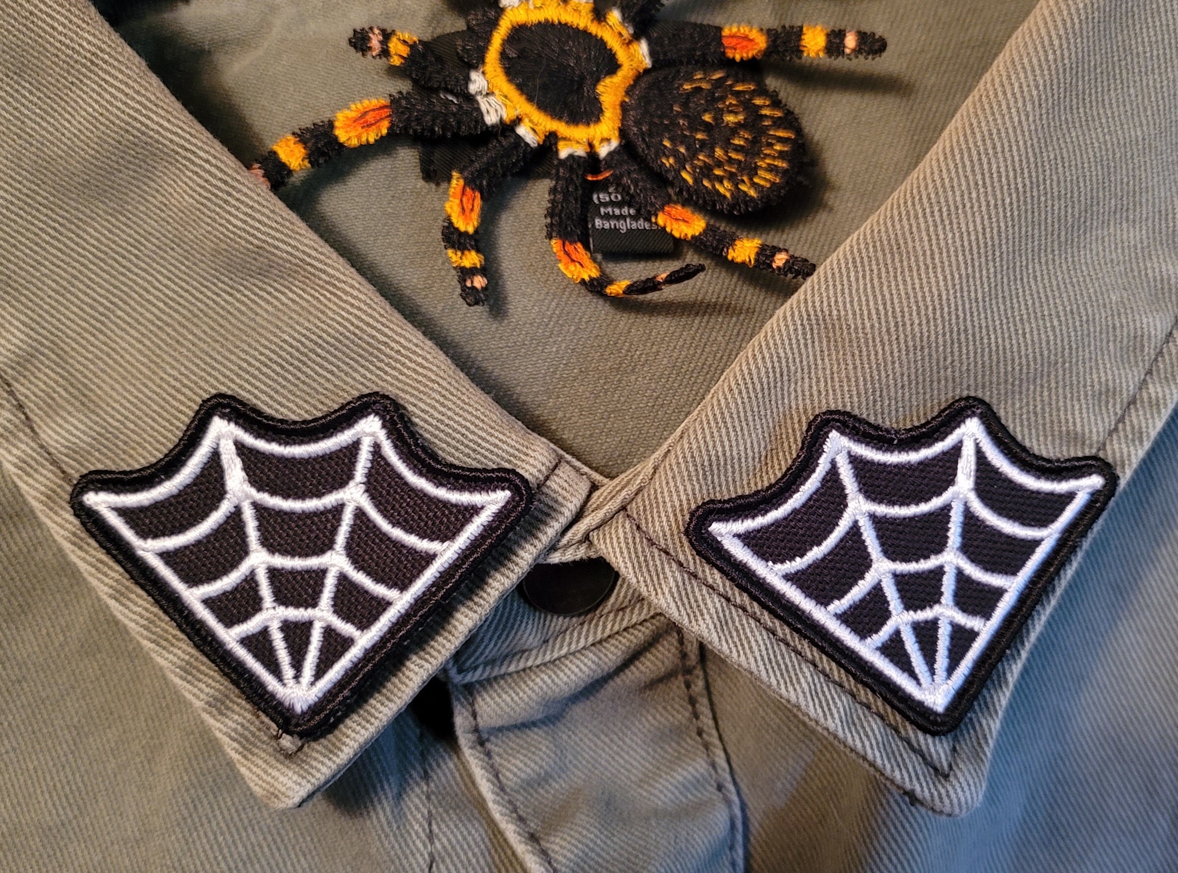 Spider Web Collar Patch - Etsy