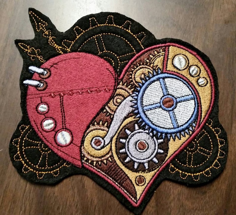 Steampunk Heart Patch | Etsy