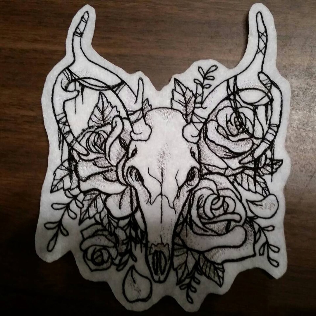 Deer Skull Patch - Etsy