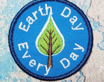 Earth World Planet Earth Day Mother Earth Nature Embroidered Iron on ...