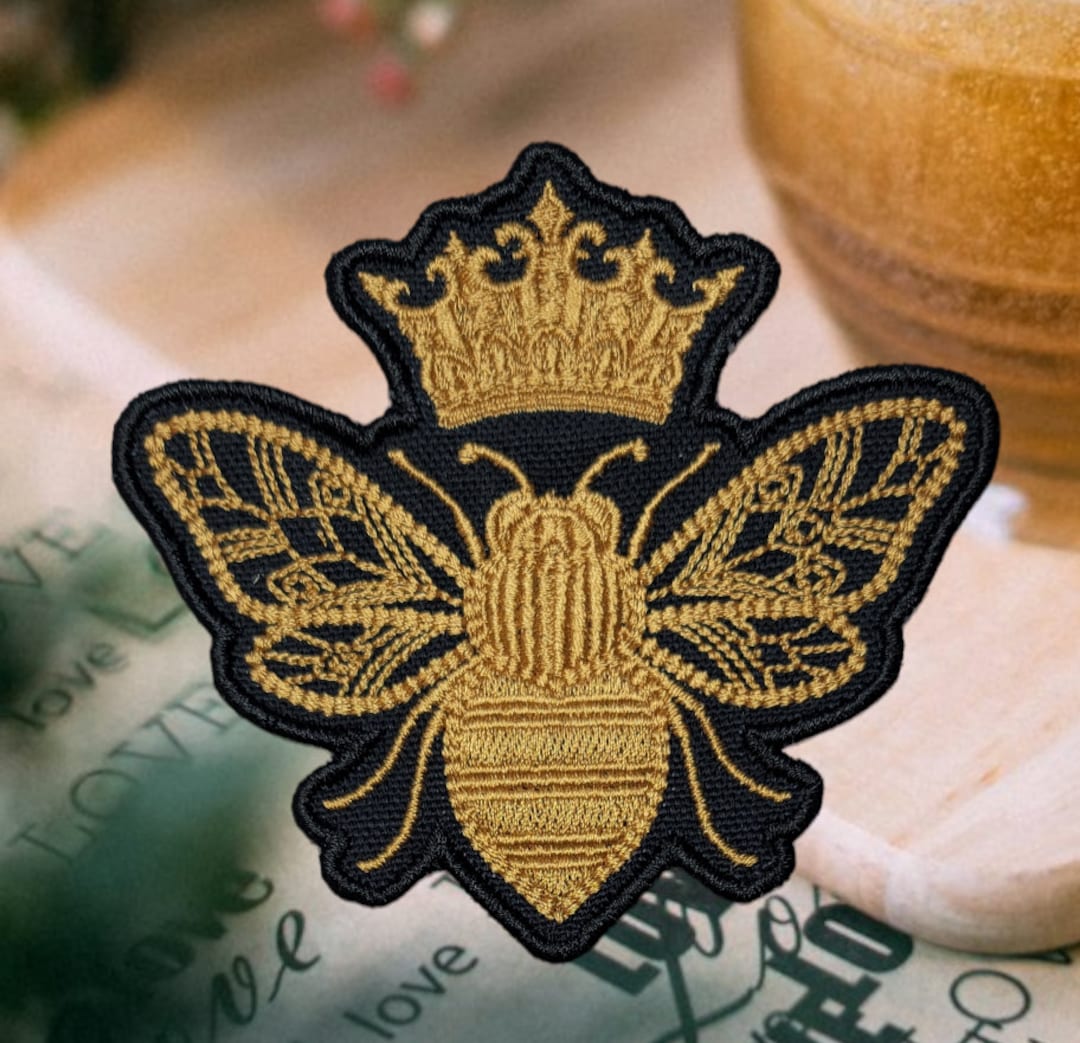 Queen Bee Embroidered Patch - Etsy