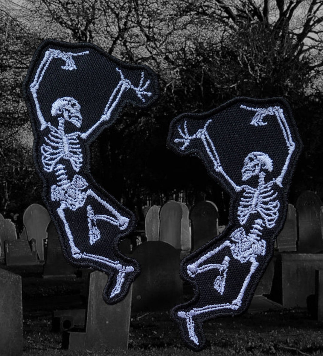 Dancing Skeleton Patch - Etsy