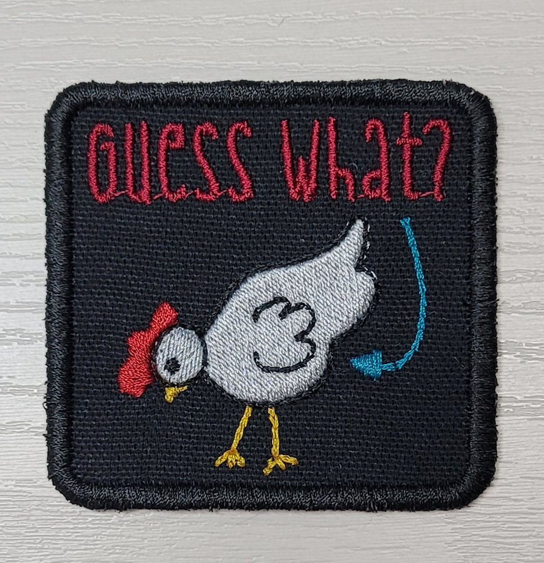 Guess What Embroidered Patch - Etsy
